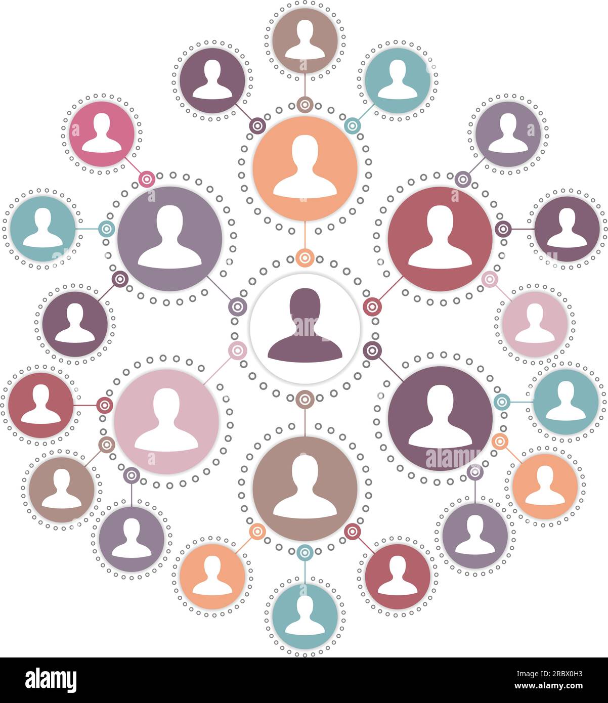 Social media network, people connection and communication concept ...