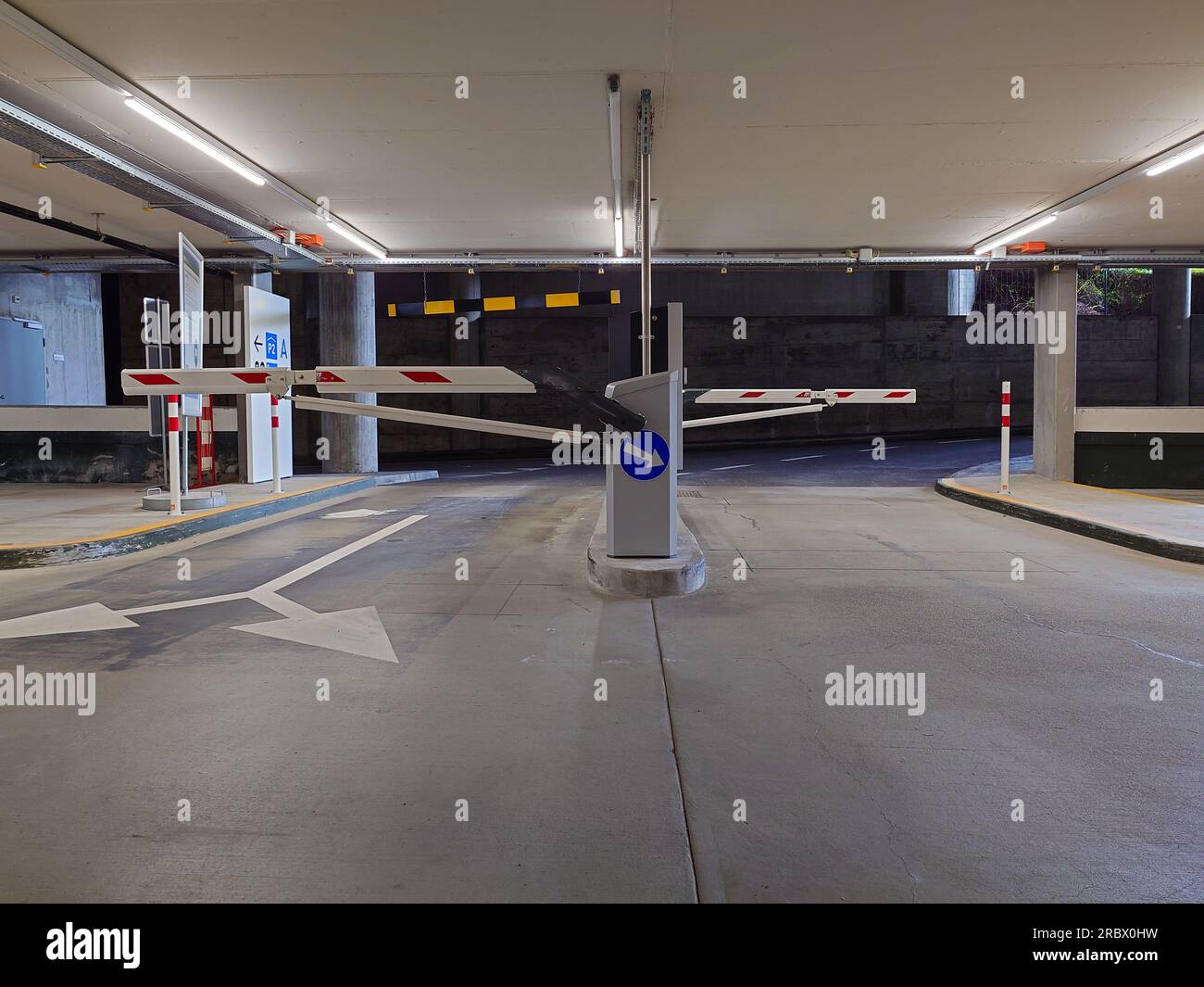 Entrance Ramp To Underground Parking Garage Highres Stock Empty
