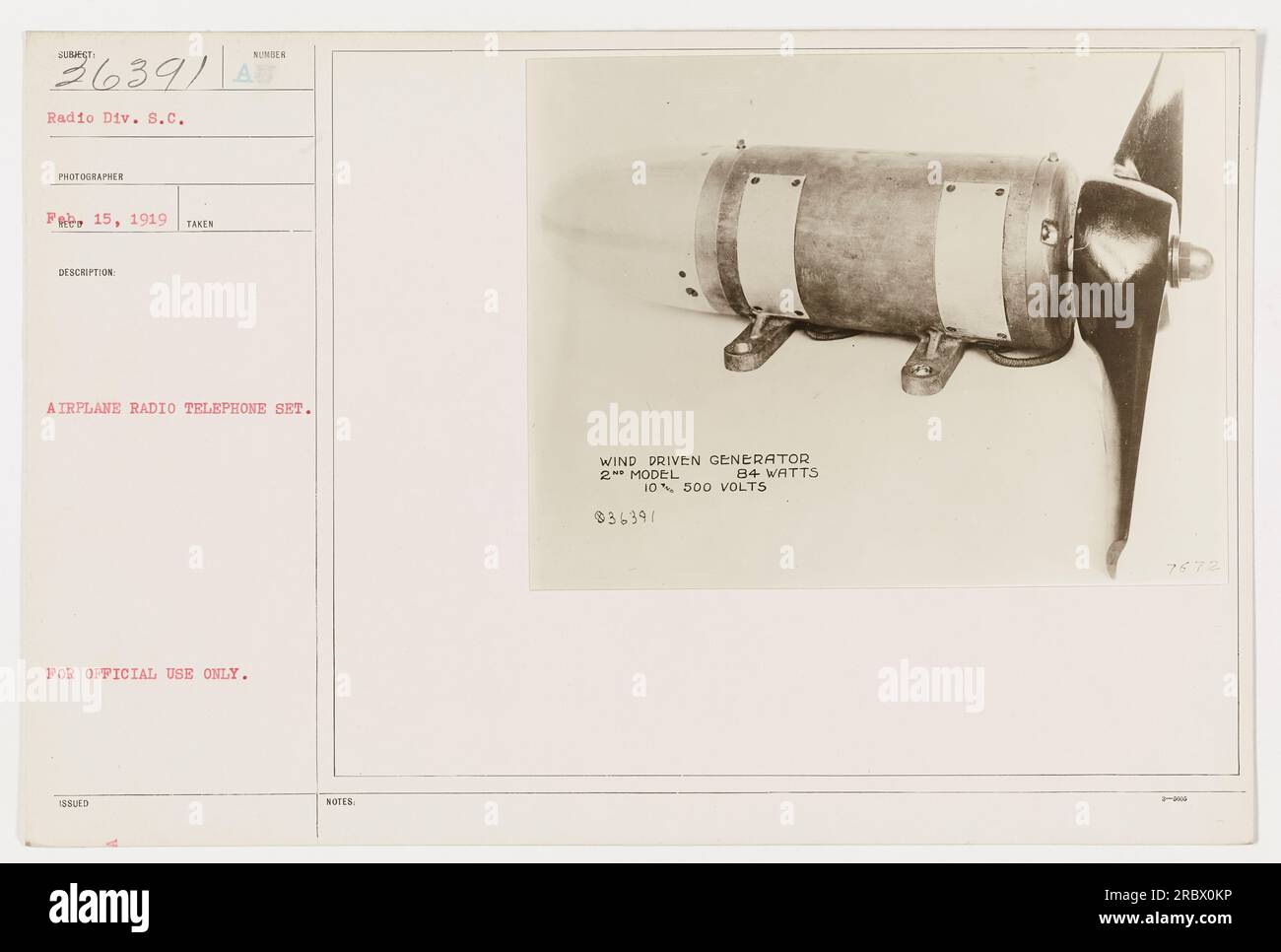 This photograph shows an airplane radio telephone set used during World ...