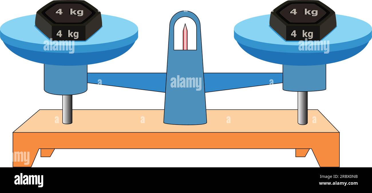 balance Scale. Watermelon and 4kg. scales in balance, an imbalance of ...
