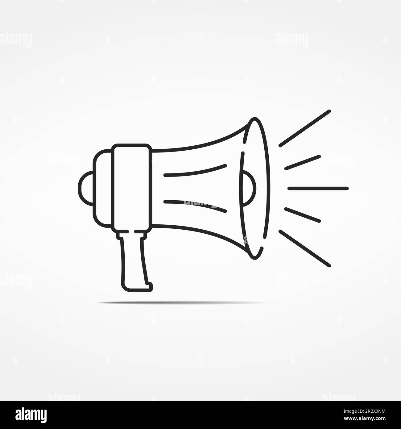 Minimal megaphone line icon, vector eps10 illustration Stock Vector ...