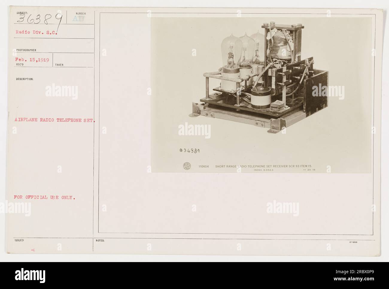 An image of a radio telephone set issued for official use only onboard ...