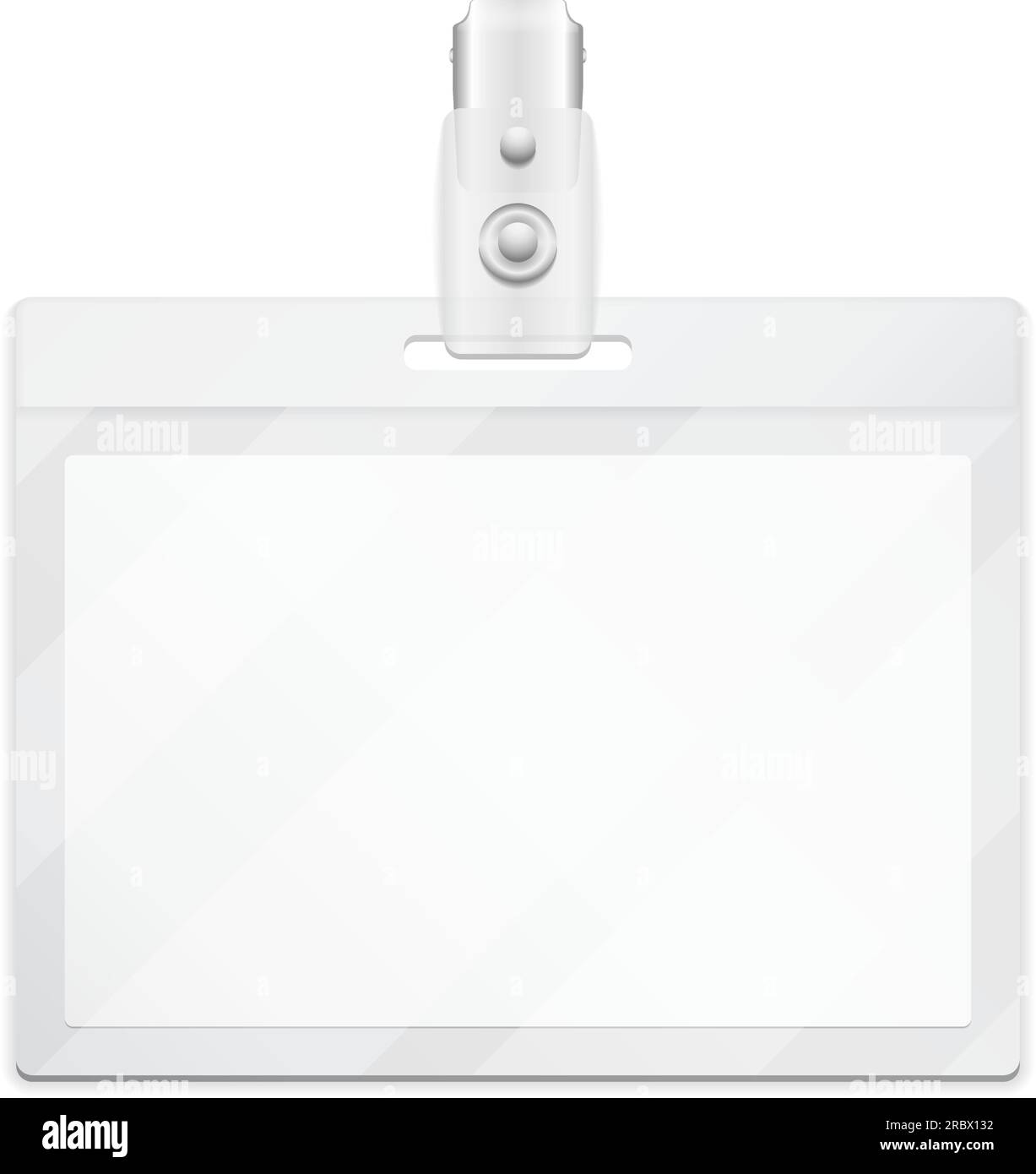 Blank horizontal identification card or name tag, vector eps10 ...