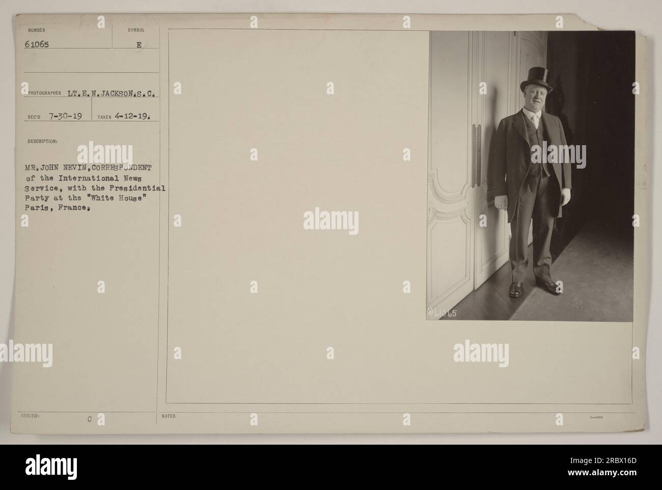 Mr. John Nevin, a correspondent for the International News Service, is ...