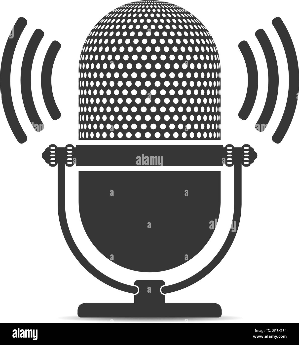 Microphone icon, white background, vector eps10 illustration Stock ...