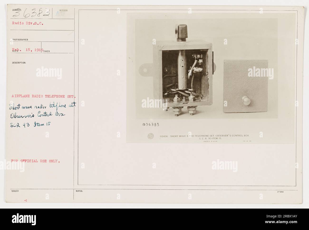 Image of a World War I soldier operating a shortwave radio telephone ...