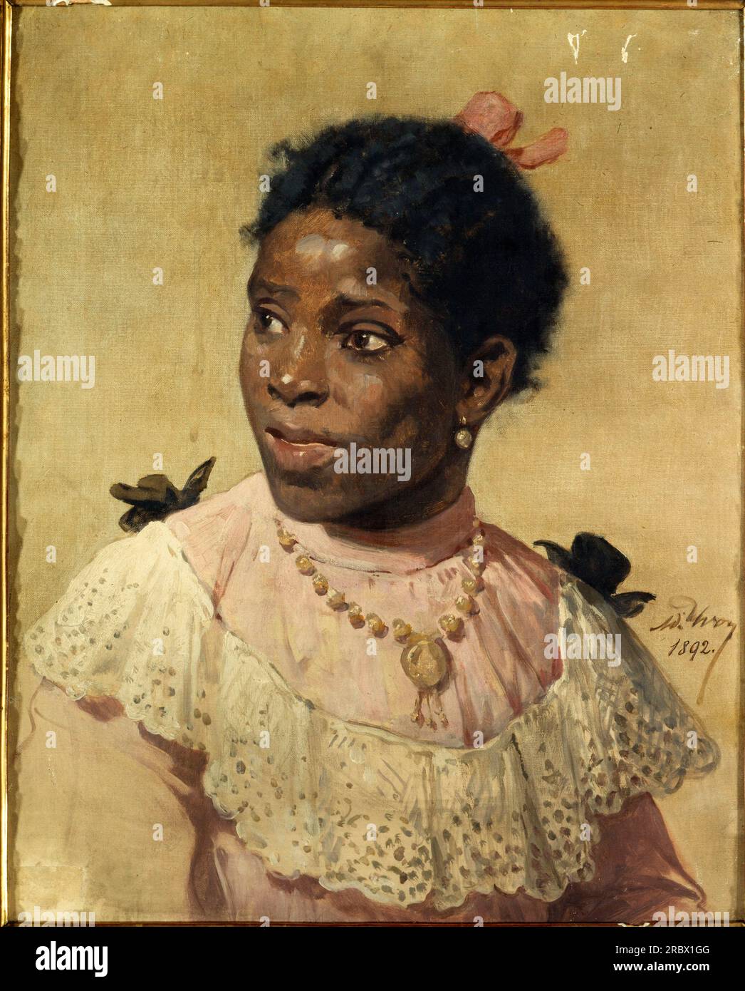 Mademoiselle S'Nabou 1892 by Adolphe Yvon Stock Photo - Alamy