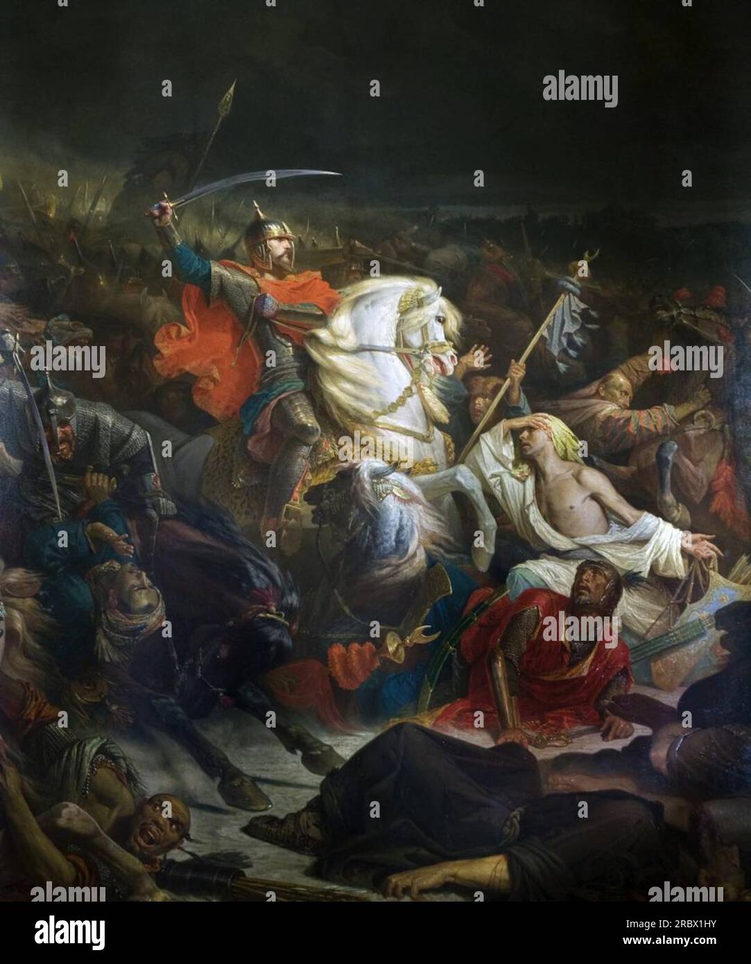 Dmitry Donskoy in the Battle of Kulikovo 1849 by Adolphe Yvon Stock ...