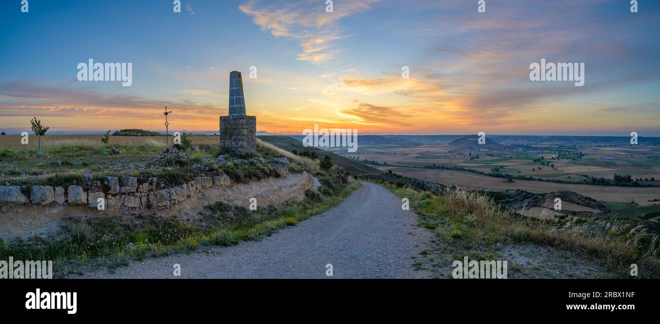 Panoramic view of Mirador del Alto de Mostelares near Castrojeriz, a ...