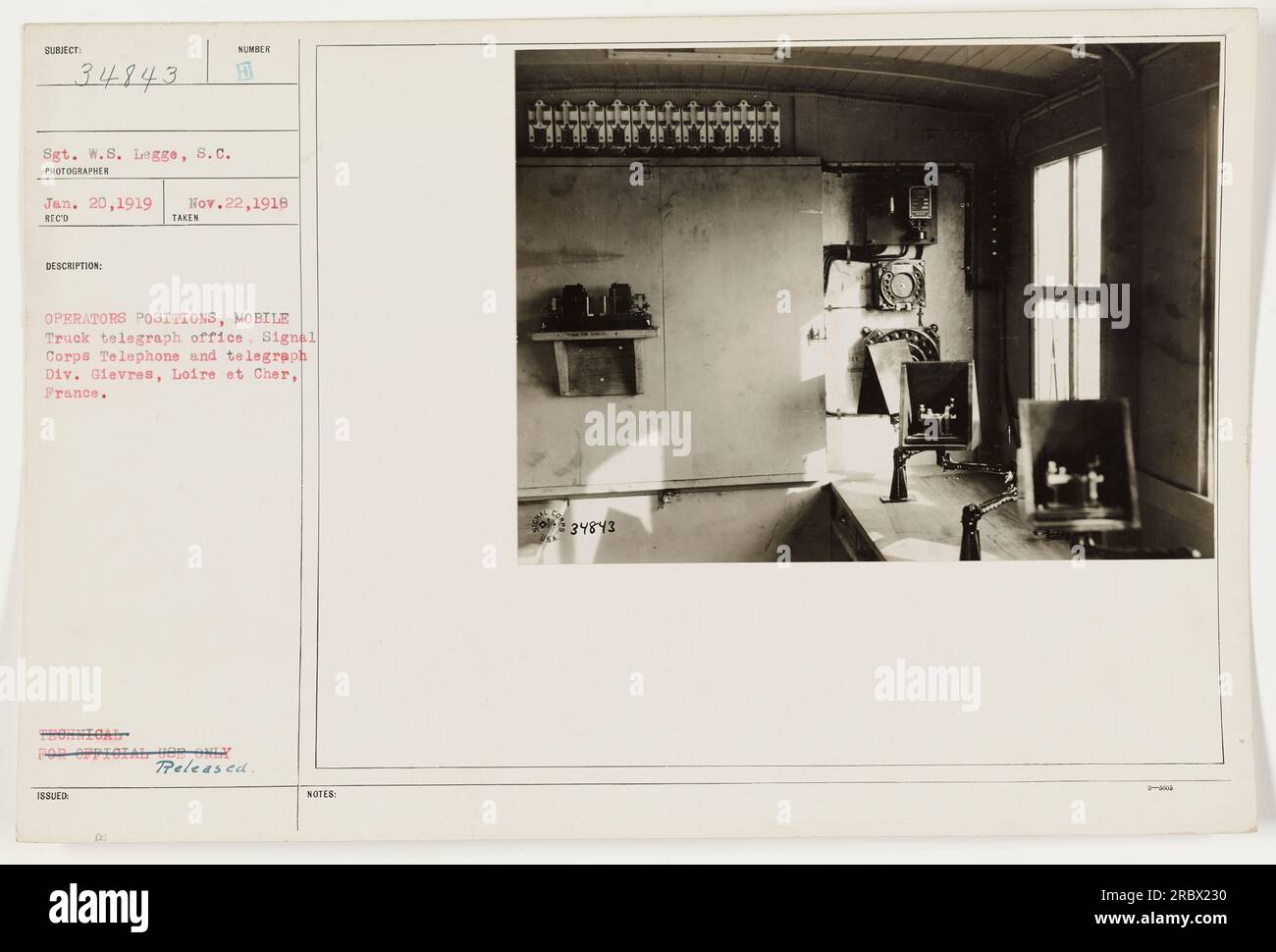 Sgt. W.S. Legge captured this photograph on January 20, 1919, at ...
