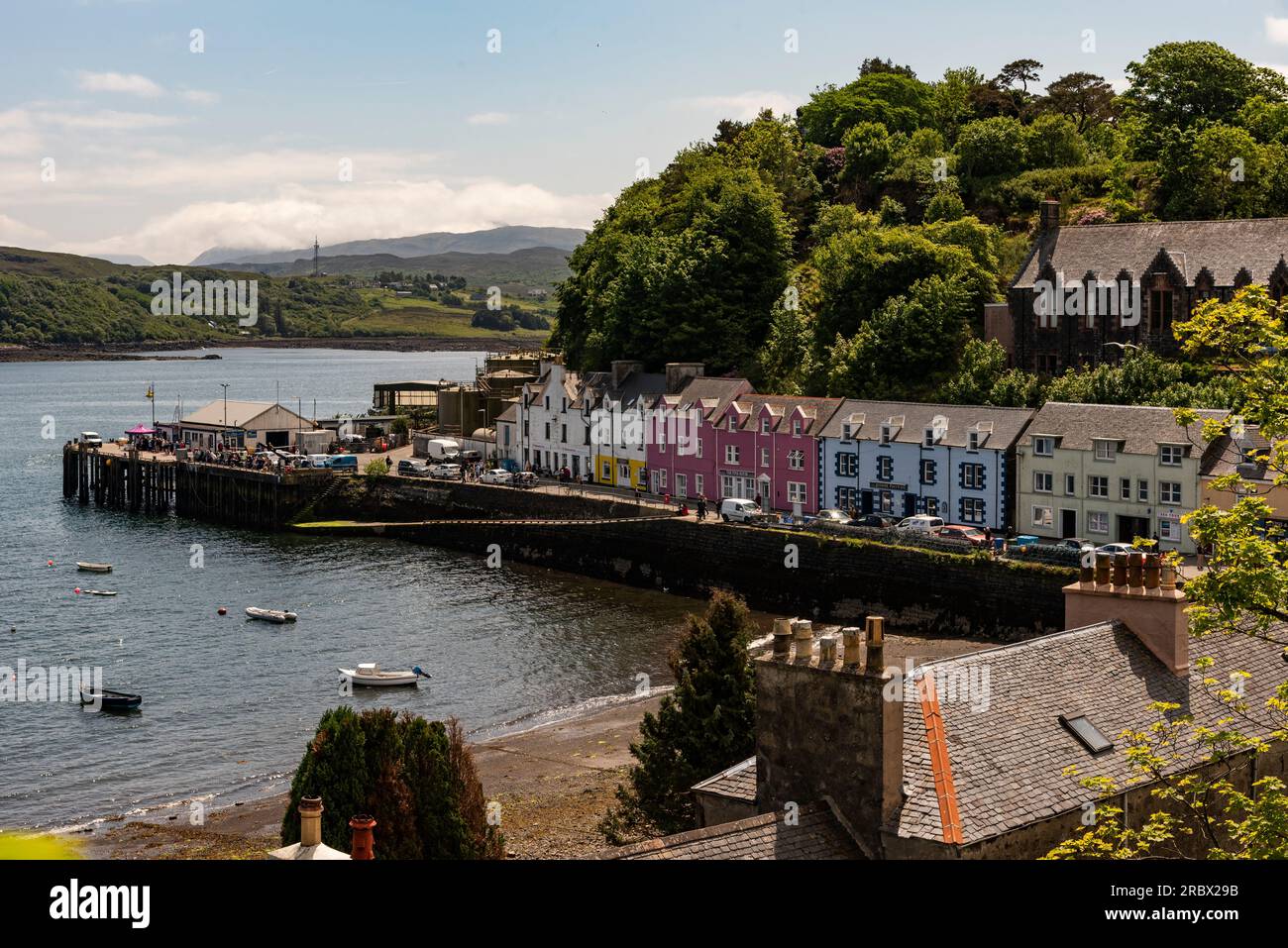 Portree, Isle of Skye, Scotland, UK. 5 June 2023. Portree harbour with ...