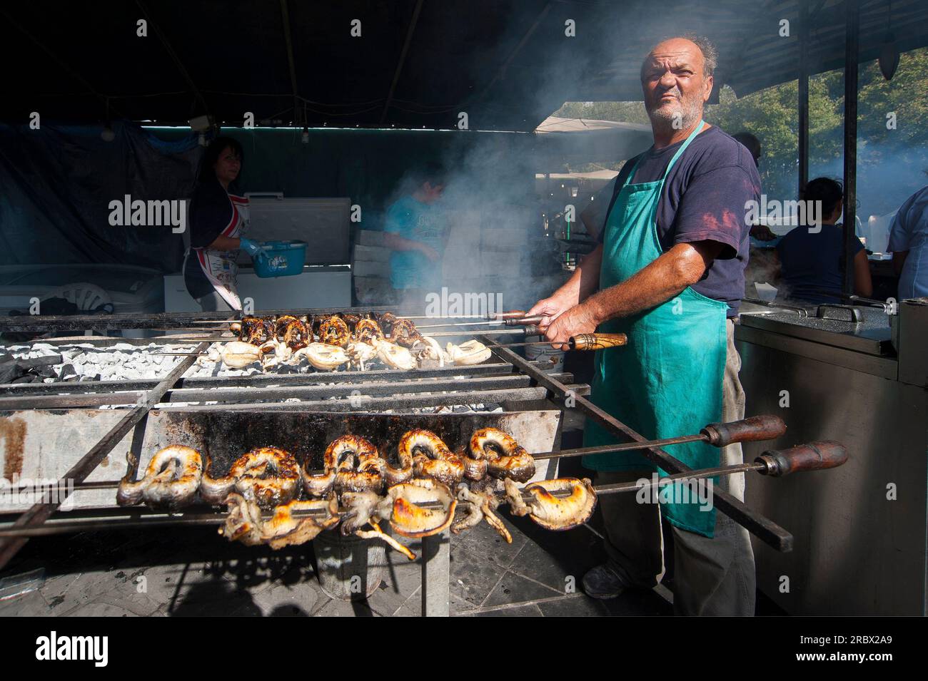 Cuttlefish and Eels on the spit, Typical Sardinia recipe,Feast of Santa ...