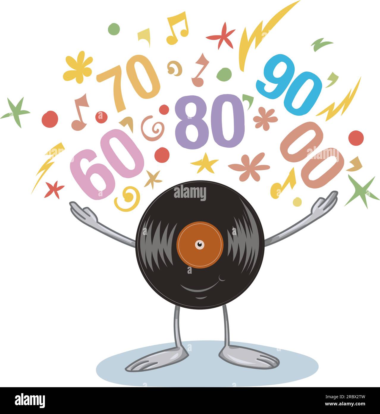 Vinyl record icon cartoon hi-res stock photography and images - Alamy