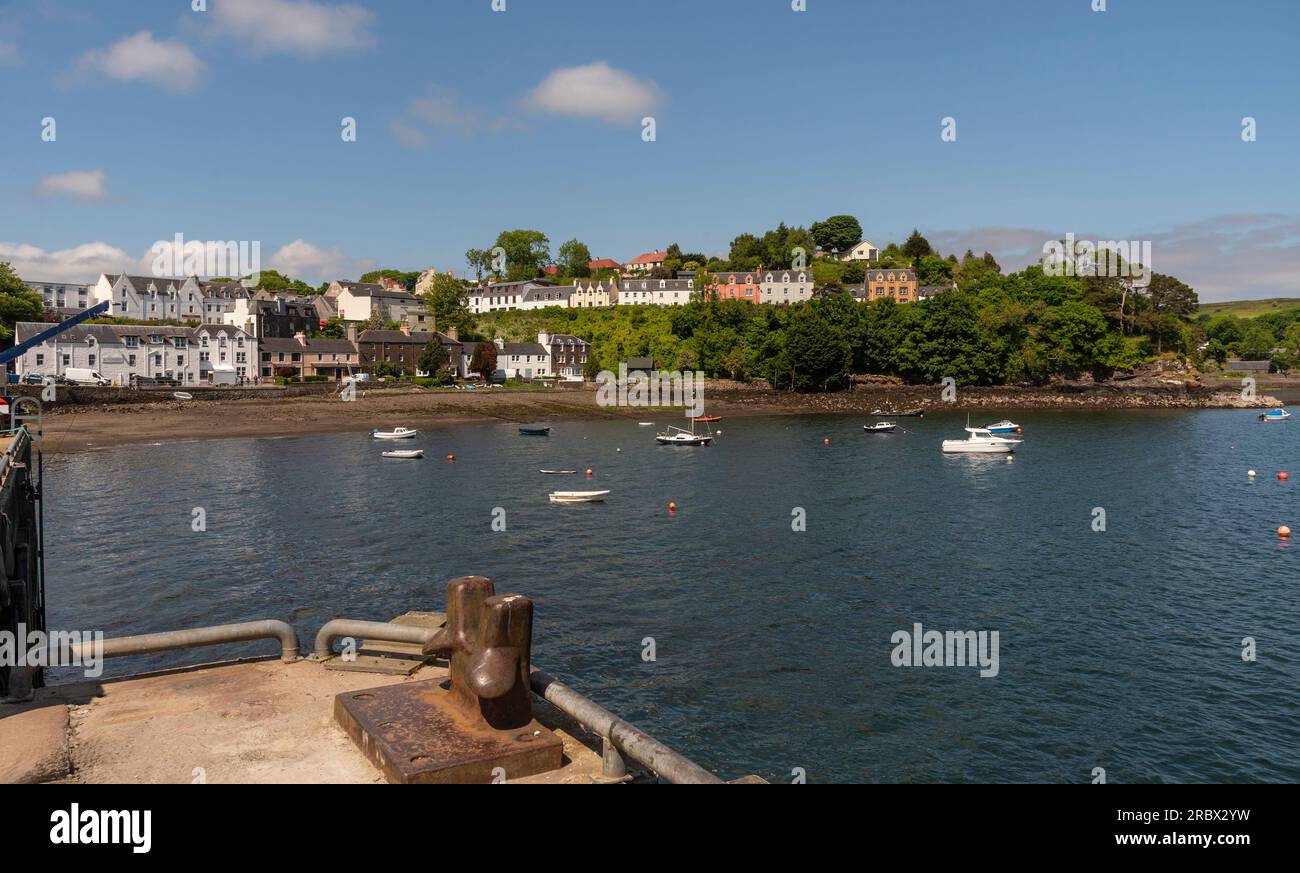 Portree, Isle of Skye, Scotland, UK. 5 June 2023. Portree harbour with ...