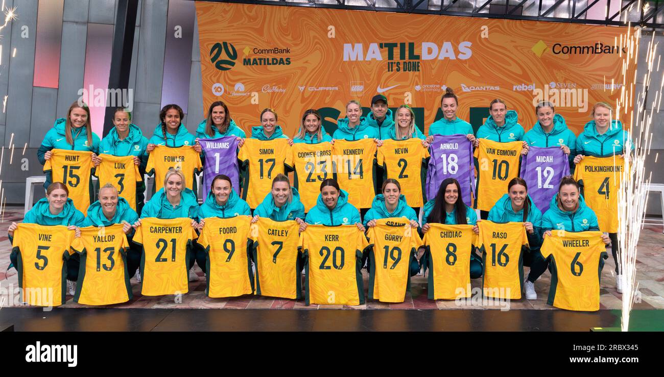 Australian Commbank Matildas World Cup Squad Public Presentation Stock ...