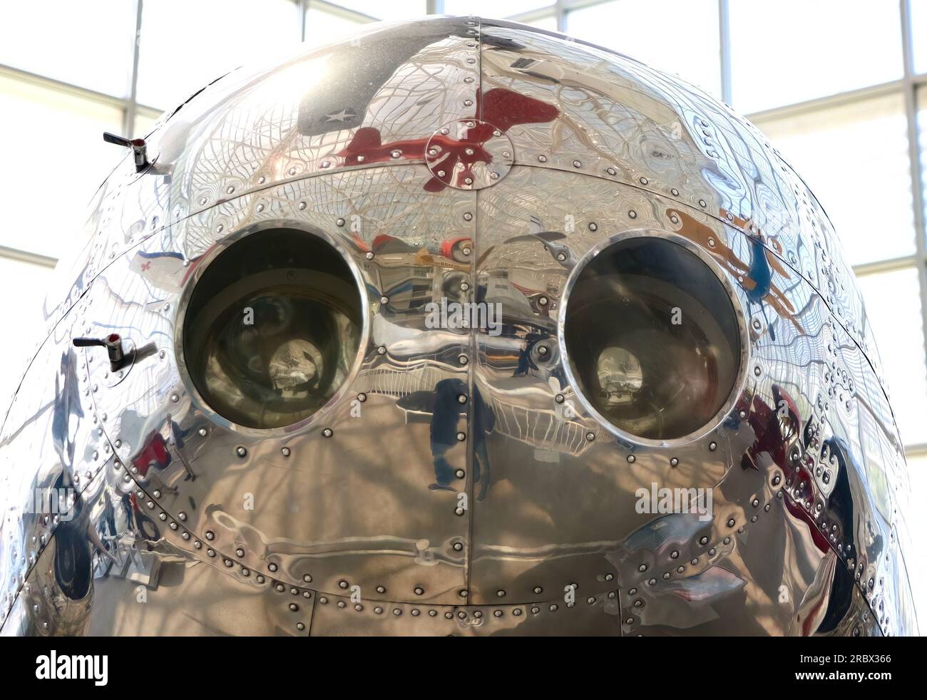 Nose of the Lockheed Model 10-E Electra airplane in the livery of ...