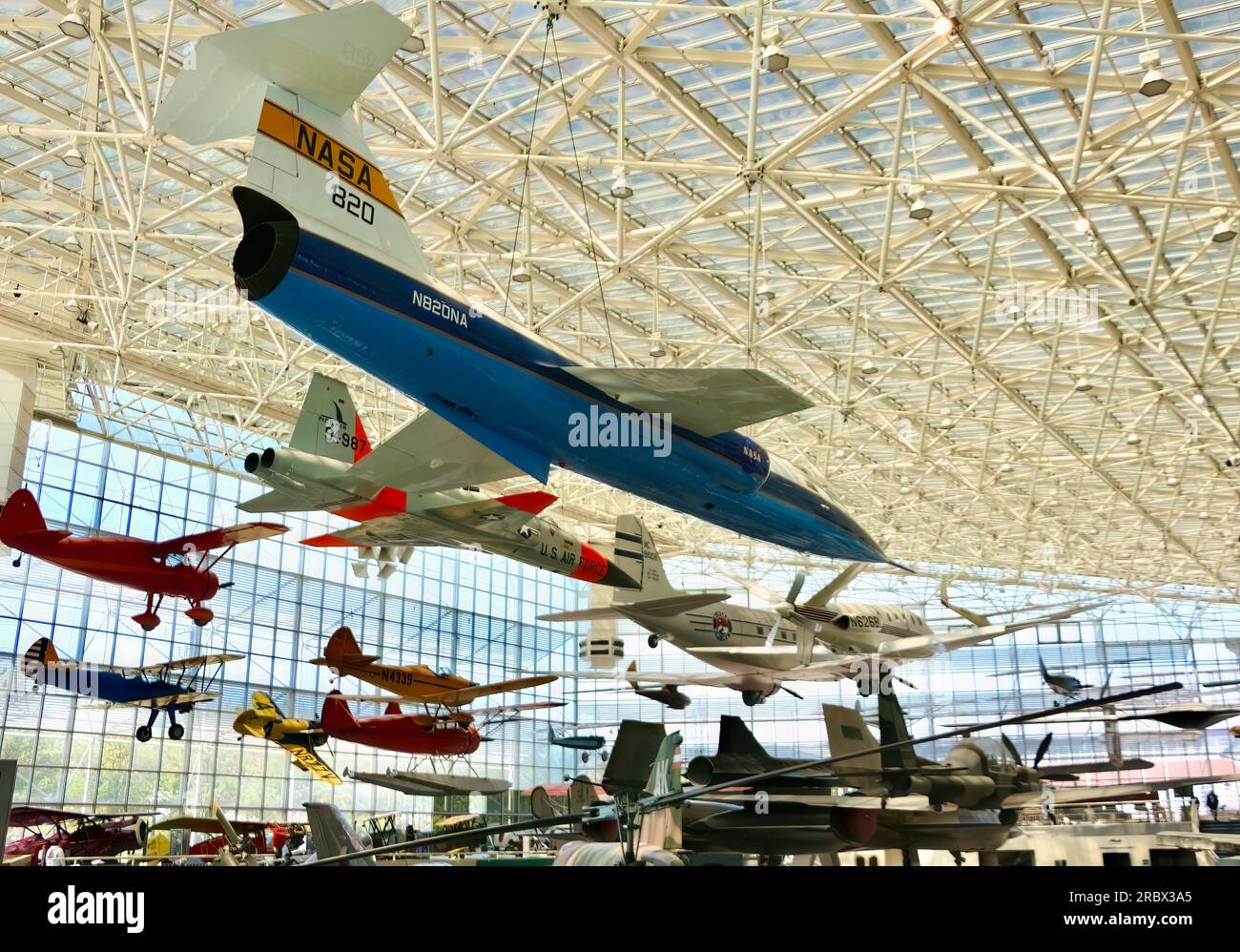 NASA Lockheed F-104A Starfighter suspended in the Great Gallery with ...