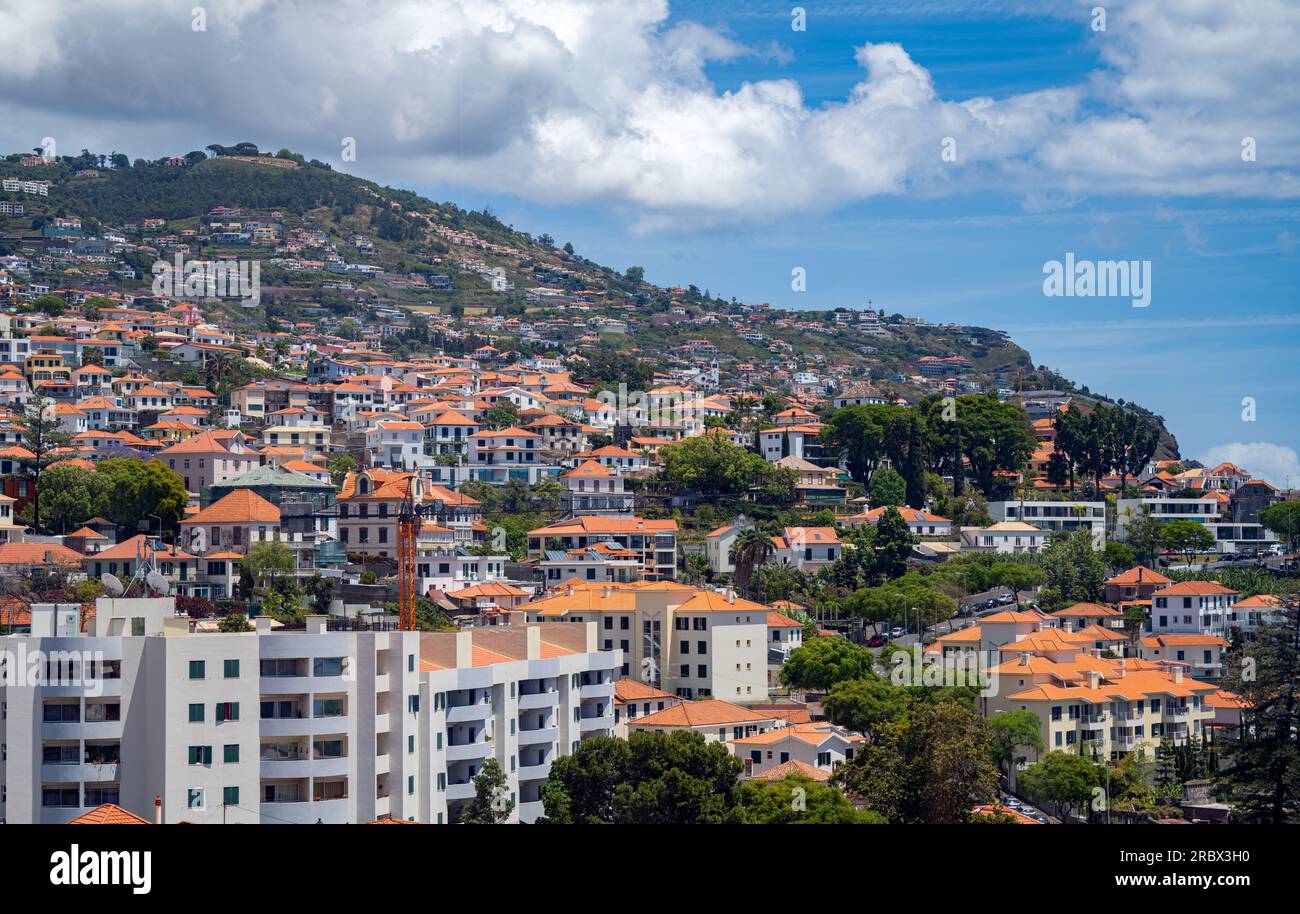 landscape of the city of Funchal on the island of Madeira Stock Photo ...