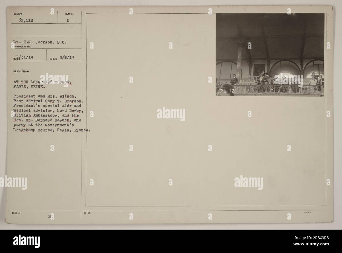 At the Longchamp Course in Paris, France, President Wilson and his ...