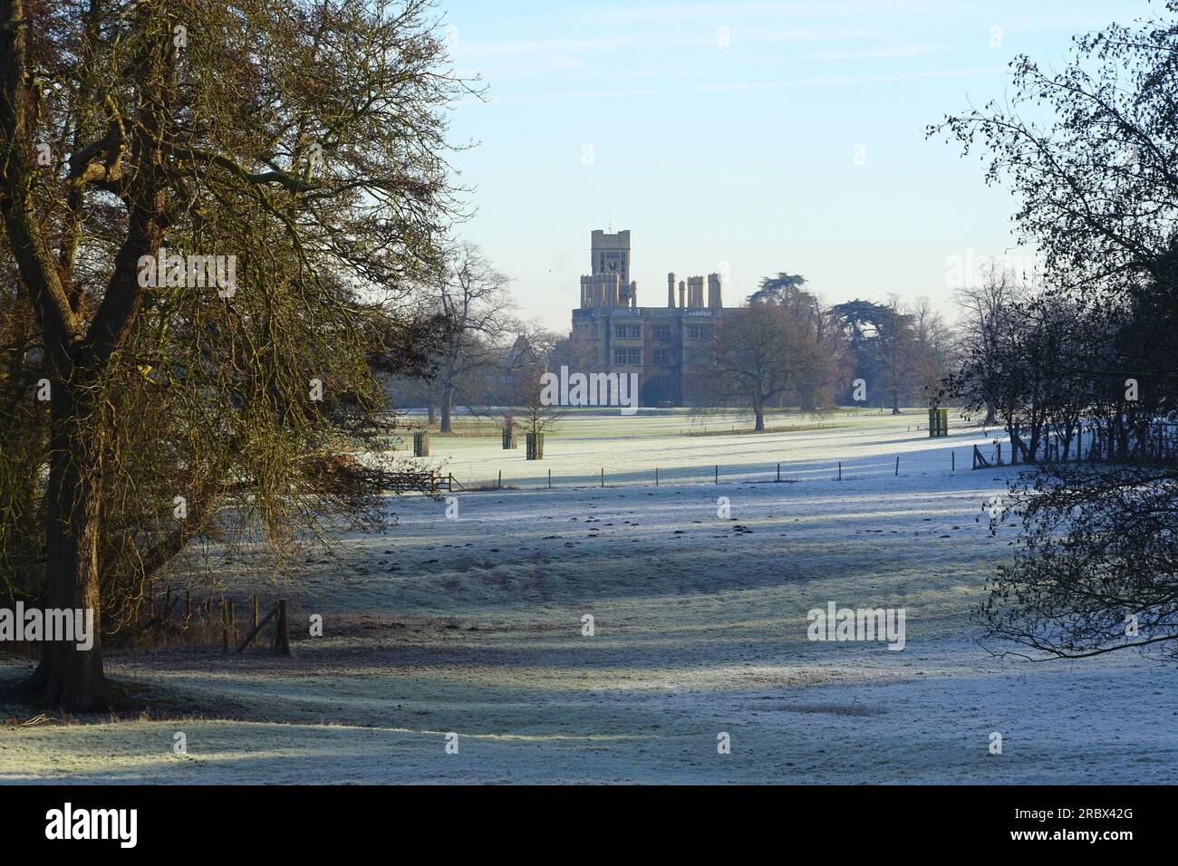 The Mansion House at Old Warden on a frosty January morning Stock Photo ...