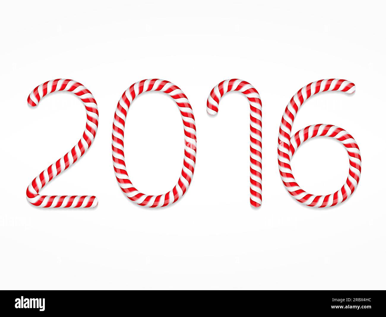 Number 2016 made of candy canes, vector eps10 illustration Stock Vector ...