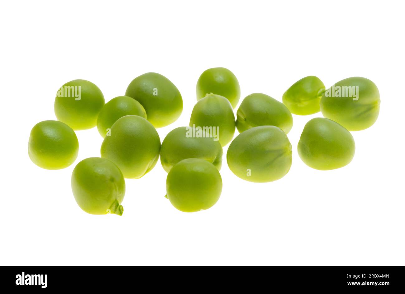green young peas isolated on white background Stock Photo - Alamy