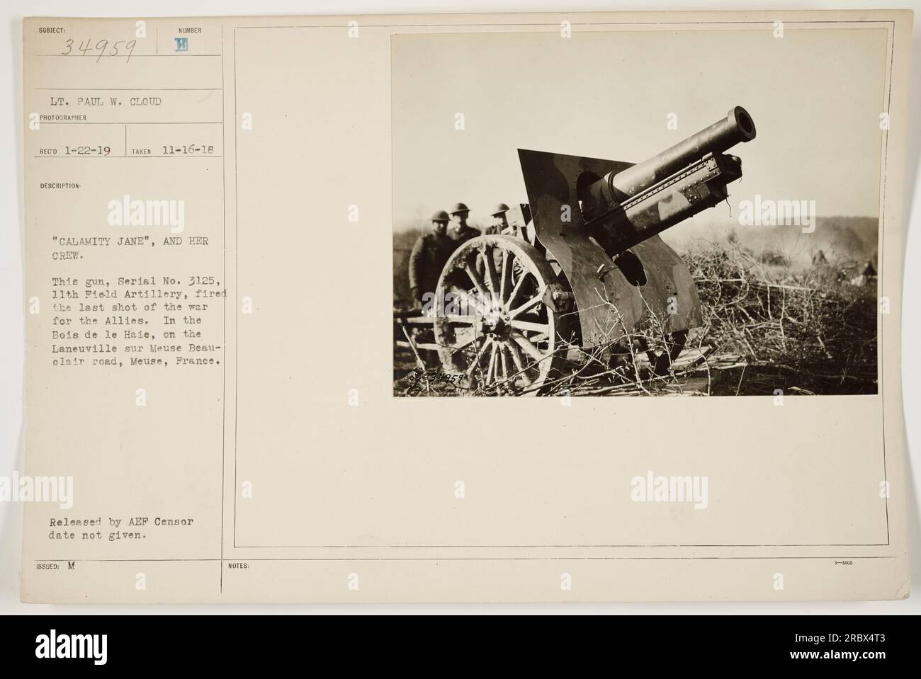 An image of "Calamity Jane" and her crew with gun Serial No. 3125, 11th ...