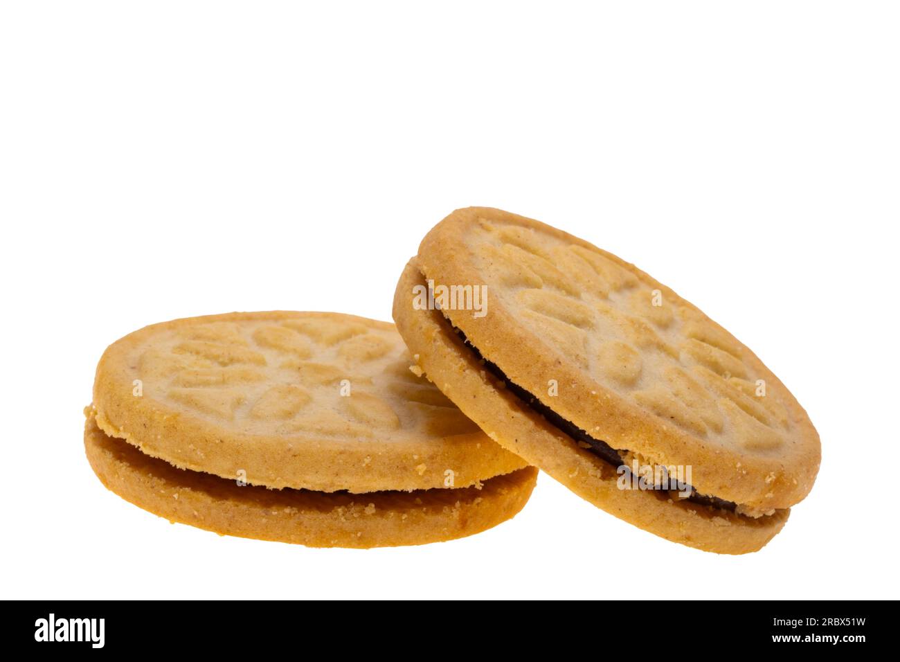 double cookie isolated on white background Stock Photo - Alamy
