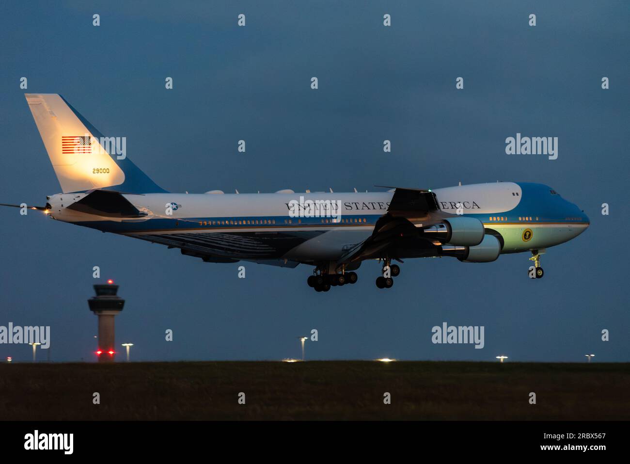 US Boeing VC-25A plane as Air Force One carrying President Joe Biden on ...