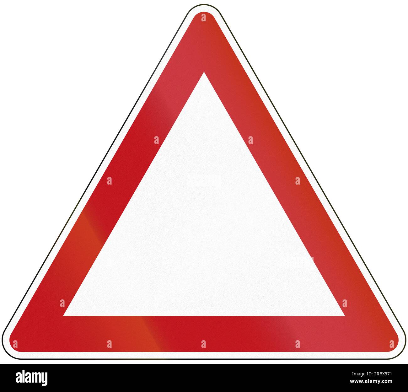 Triangle template as a base for various traffic and warning signs Stock ...