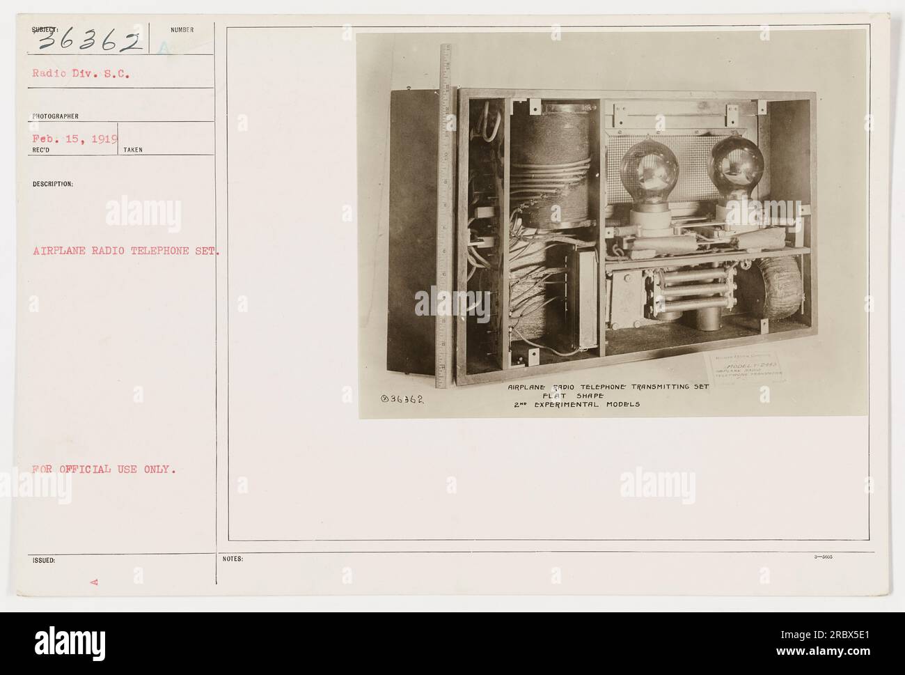 This image shows a radio telephone set that was issued for official use ...