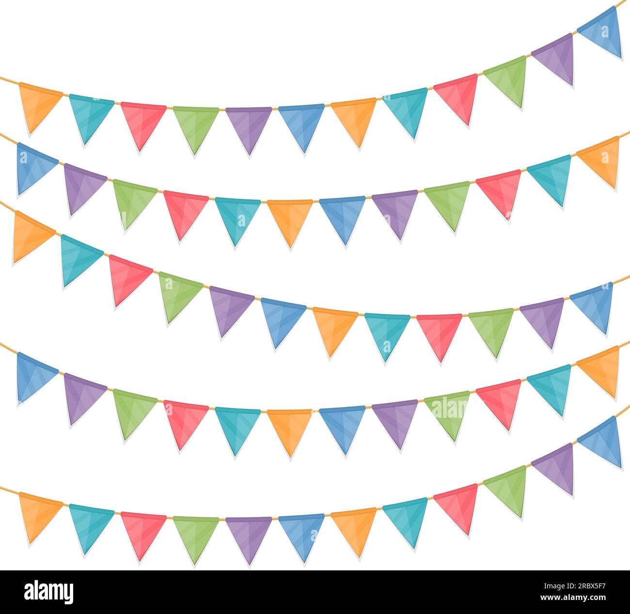 Bunting flags on white background, vector eps10 illustration Stock ...