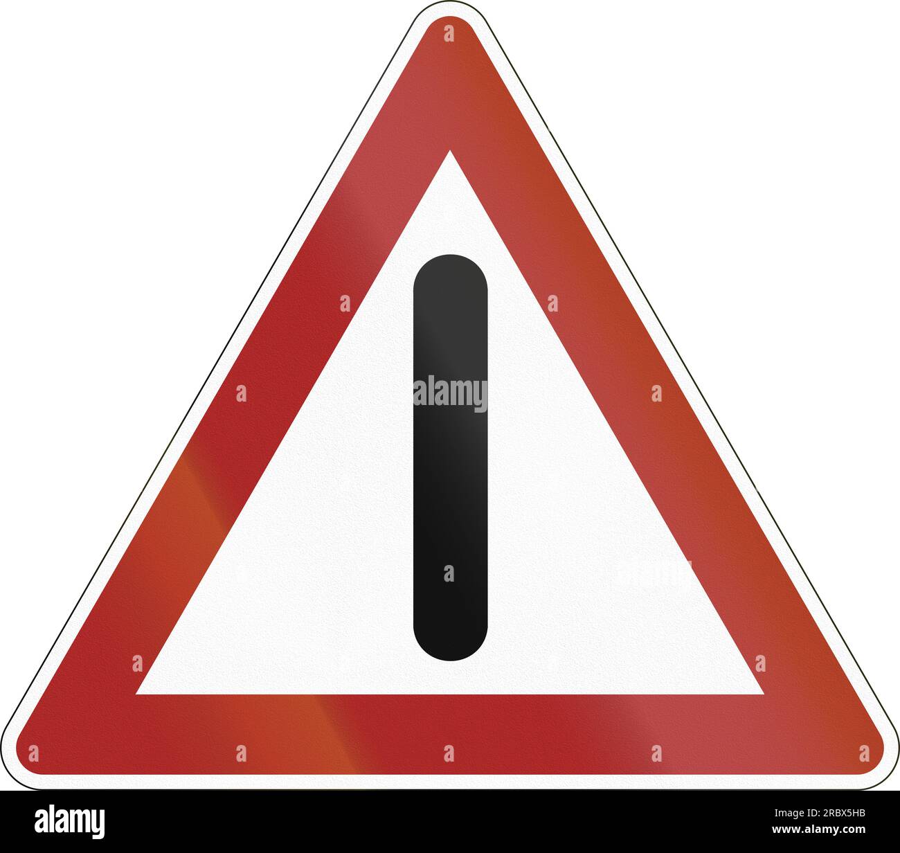 German warning sign for general dangers (Allgemeine Gefahrstelle Stock ...
