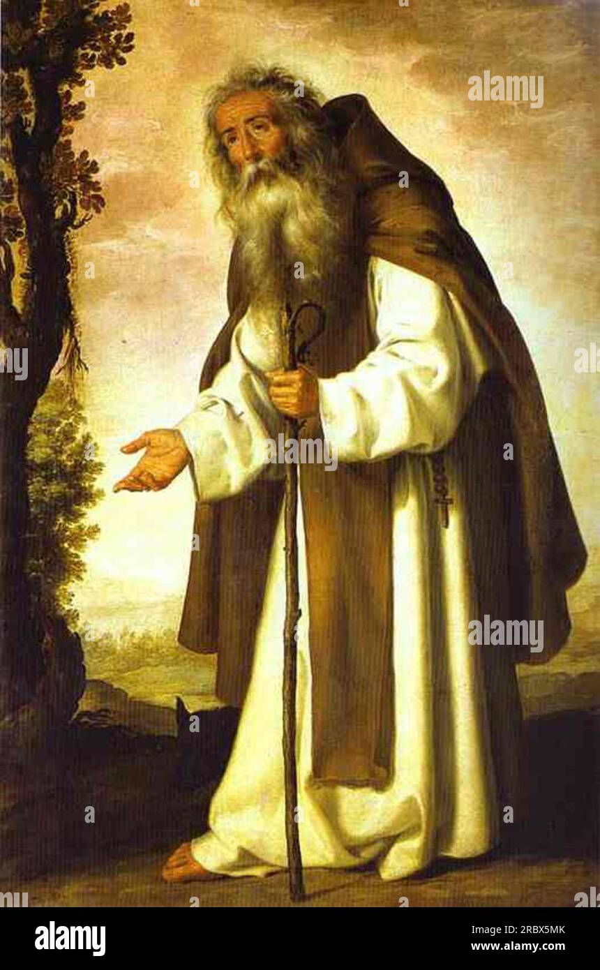 St. Anthony Dispirited 1640 by Francisco de Zurbaran Stock Photo - Alamy