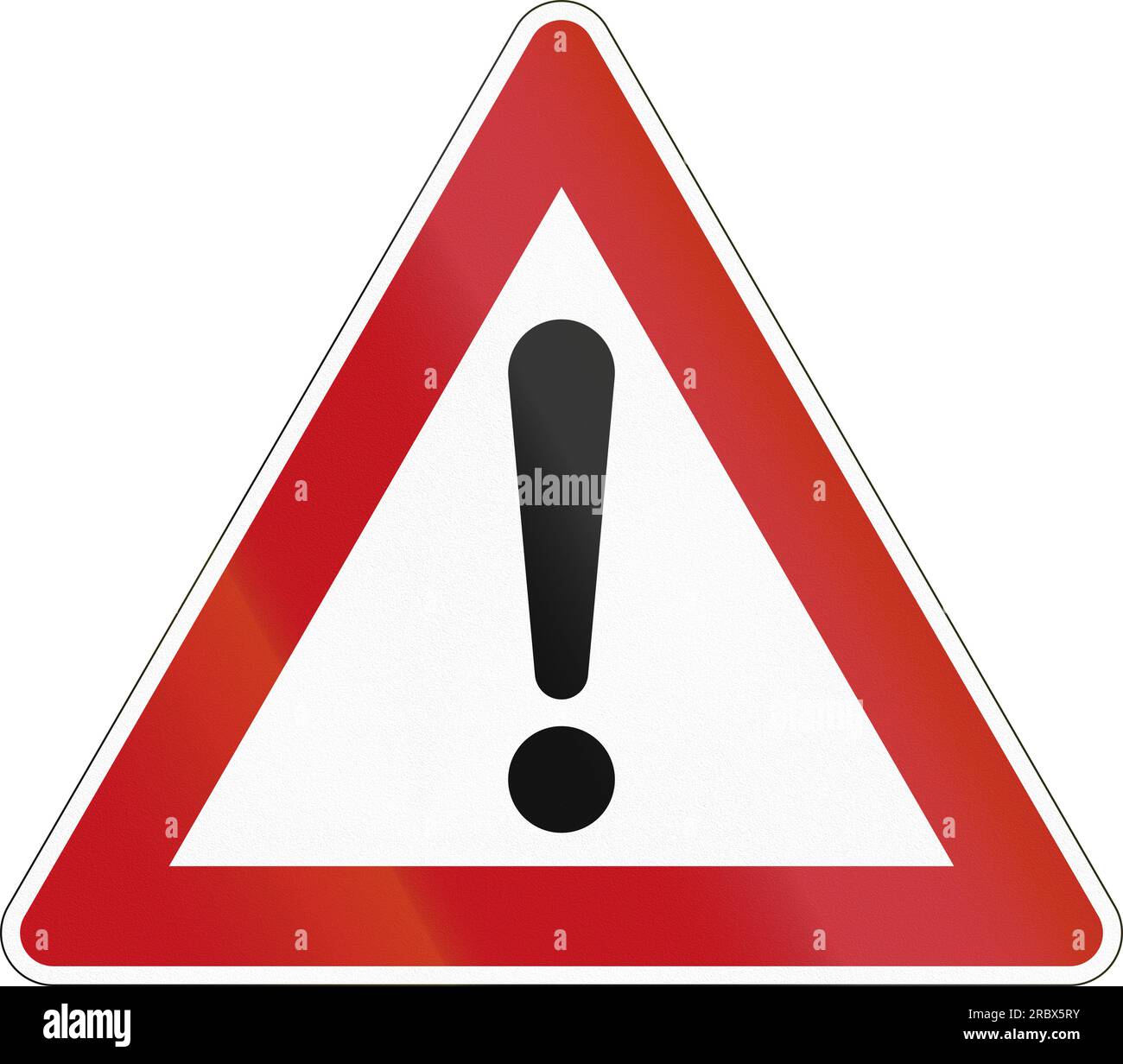 German warning sign for general dangers (Allgemeine Gefahrstelle Stock ...