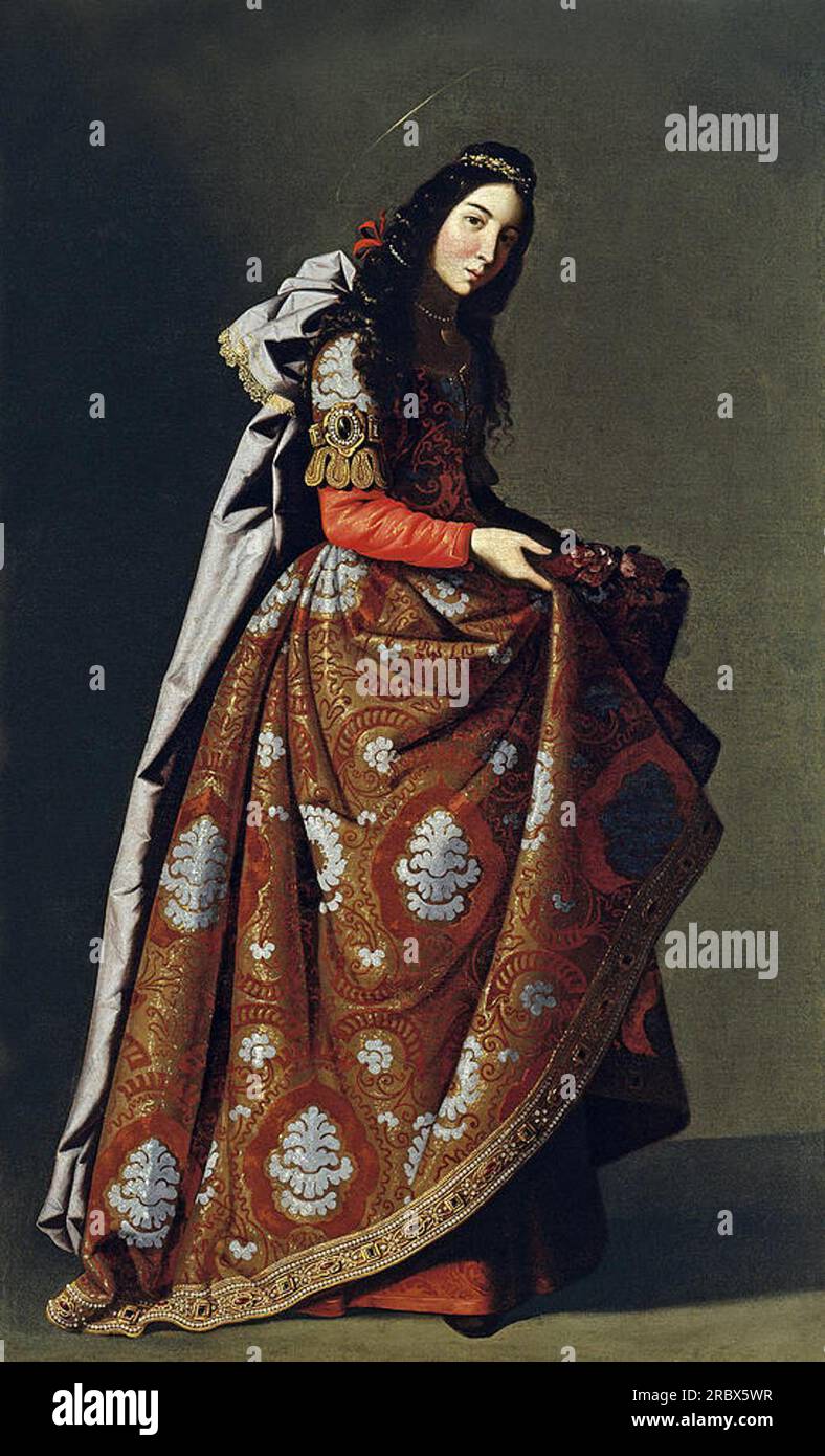 Portrait of Santa Casilda by Francisco de Zurbaran Stock Photo - Alamy