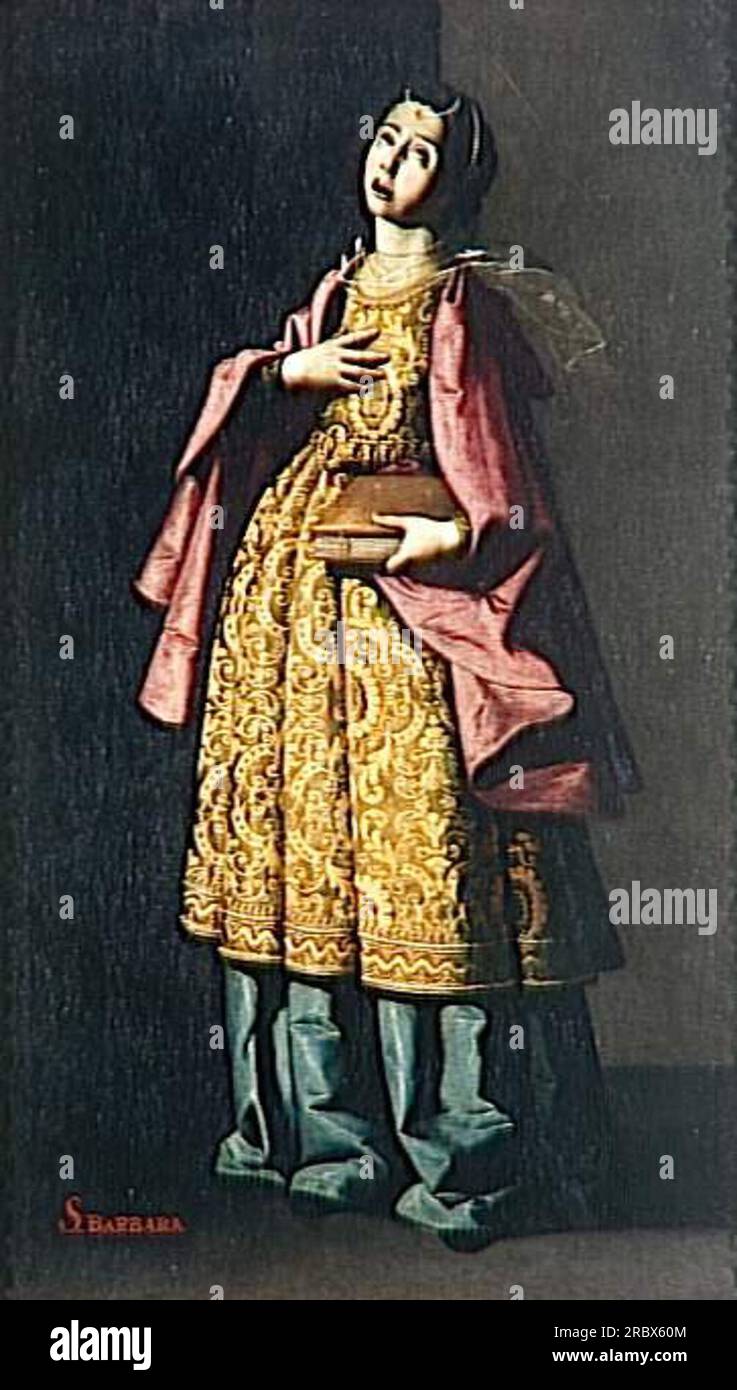 St. Barbe by Francisco de Zurbaran Stock Photo - Alamy