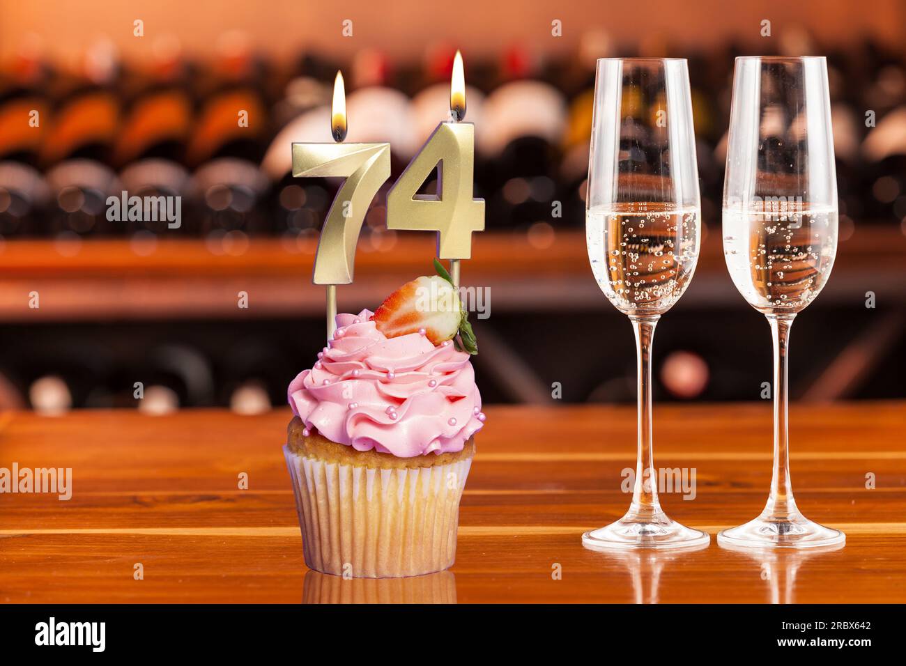 Cupcake With Number For Celebration Of Birthday Or Anniversary; Number ...