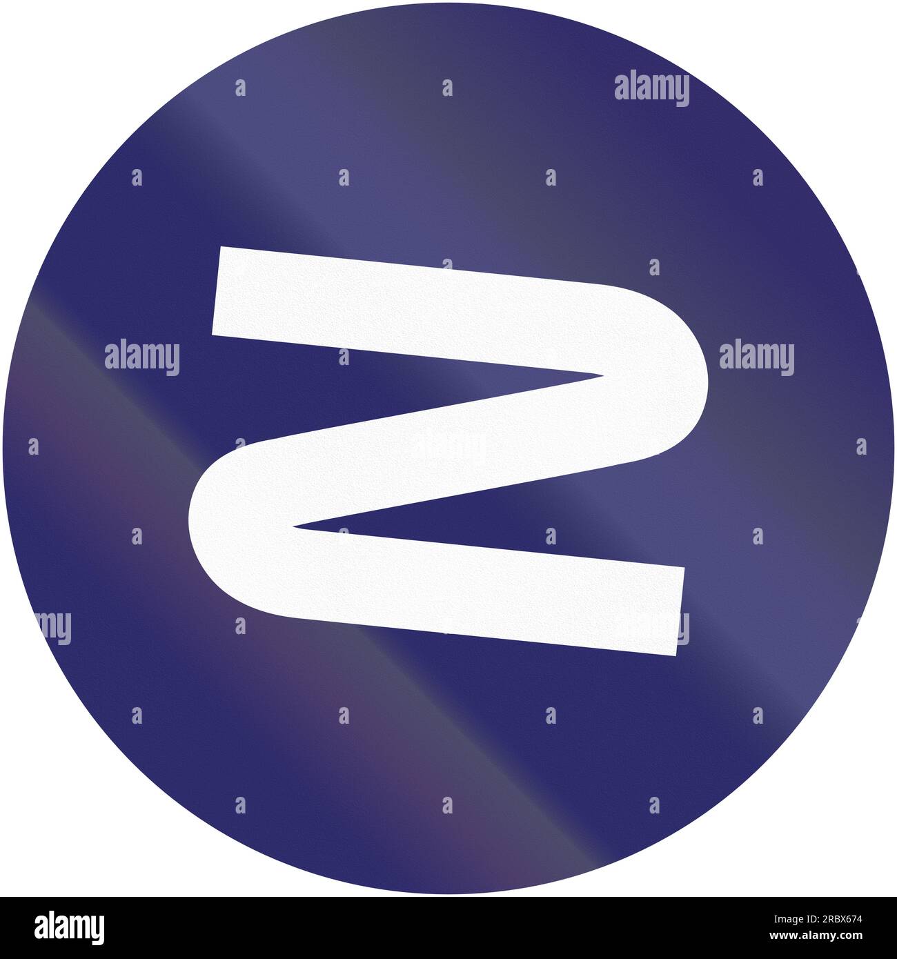 Old design (1937) of a German sign warning about a curve Stock Photo ...