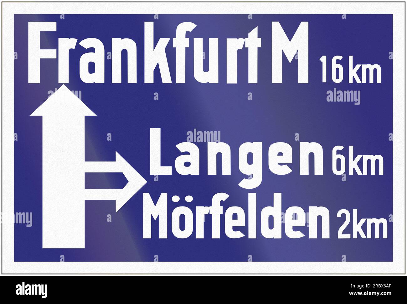 Old design (1938) of a highway direction sign in Germany Stock Photo ...