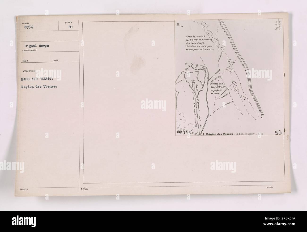 A signal corps photographer took this photograph, 111-SC-8764, of maps ...