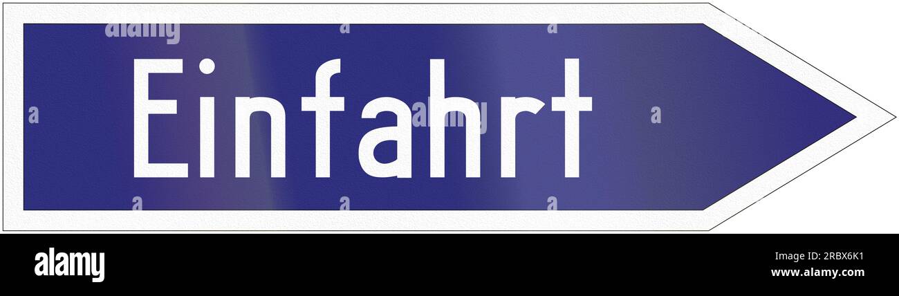 Old design (1937) of a highway slip road sign in Germany Stock Photo ...