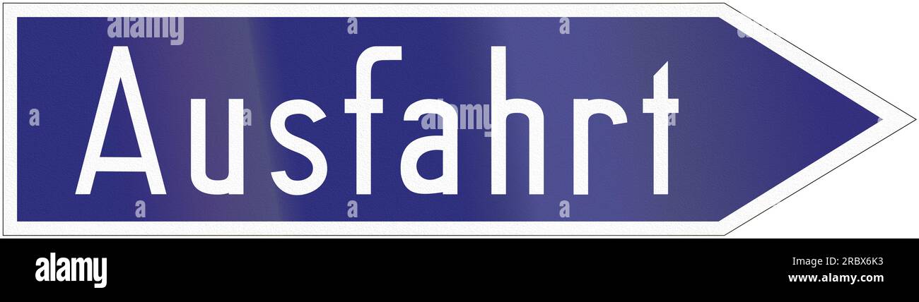 Old design (1937) of a highway exit sign in Germany Stock Photo - Alamy