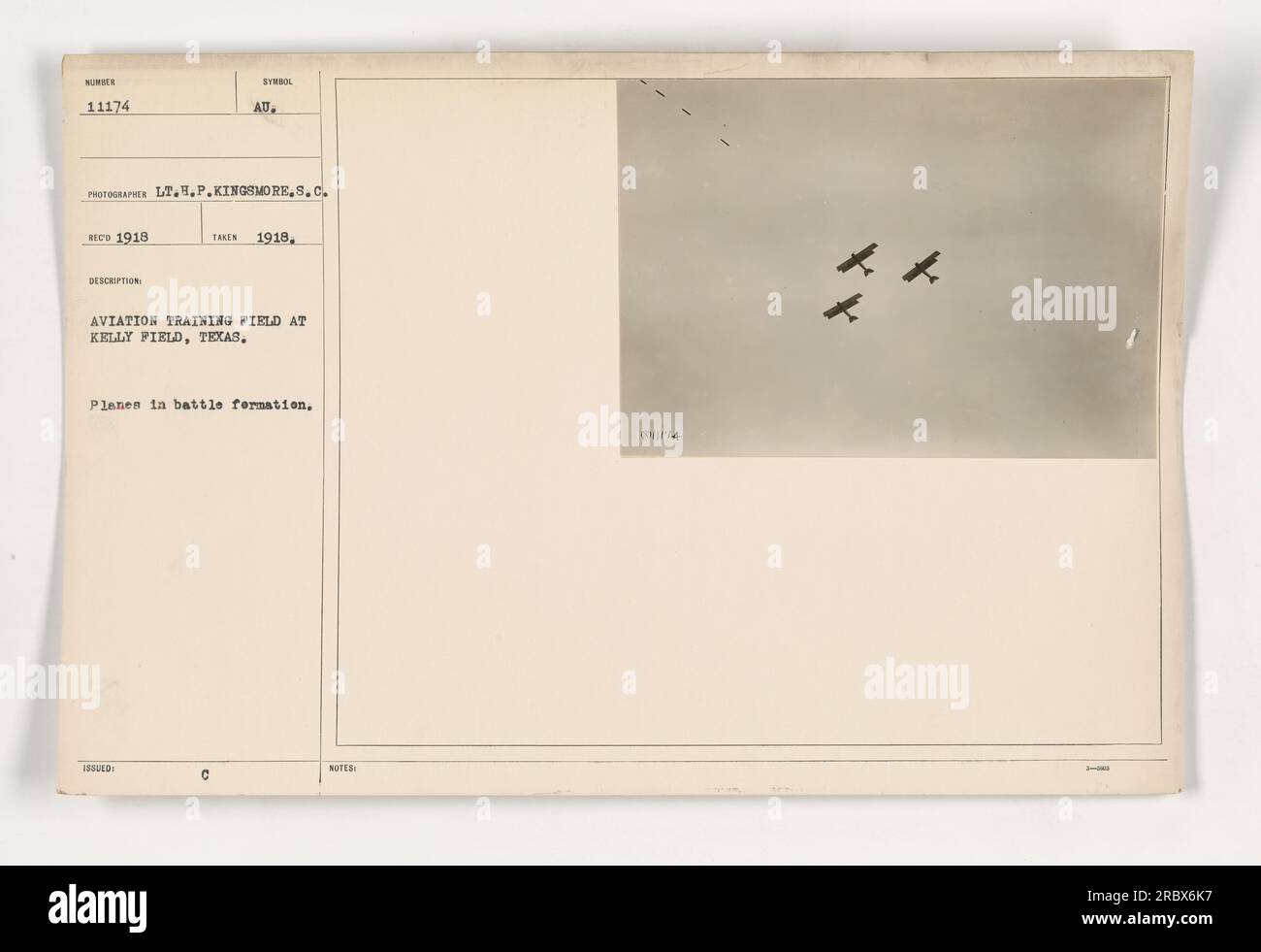 Planes in battle formation during World War One at the aviation ...