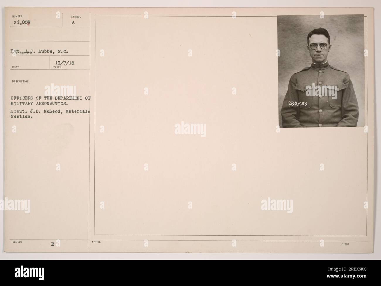 Lieutenant J.D. McLeod, a member of the Materials Section of the ...