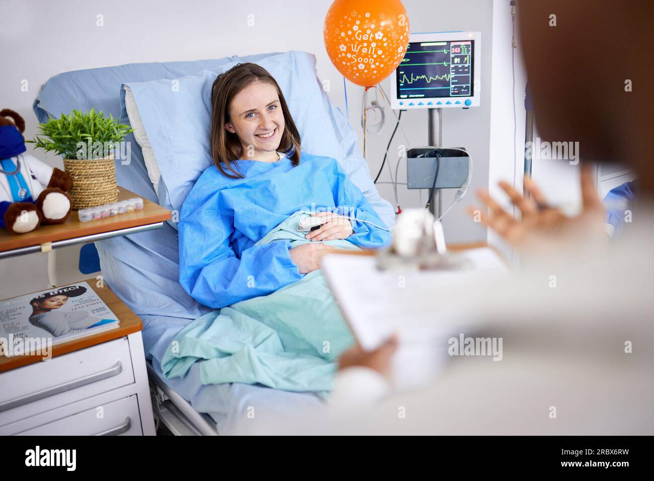 Healthcare, woman and patient with recovery, smile and consultation ...