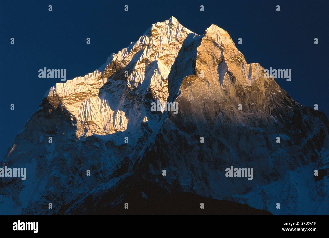 Mt. Ama Dablam at sunset as seen from Pheriche (Everest region), Nepal ...
