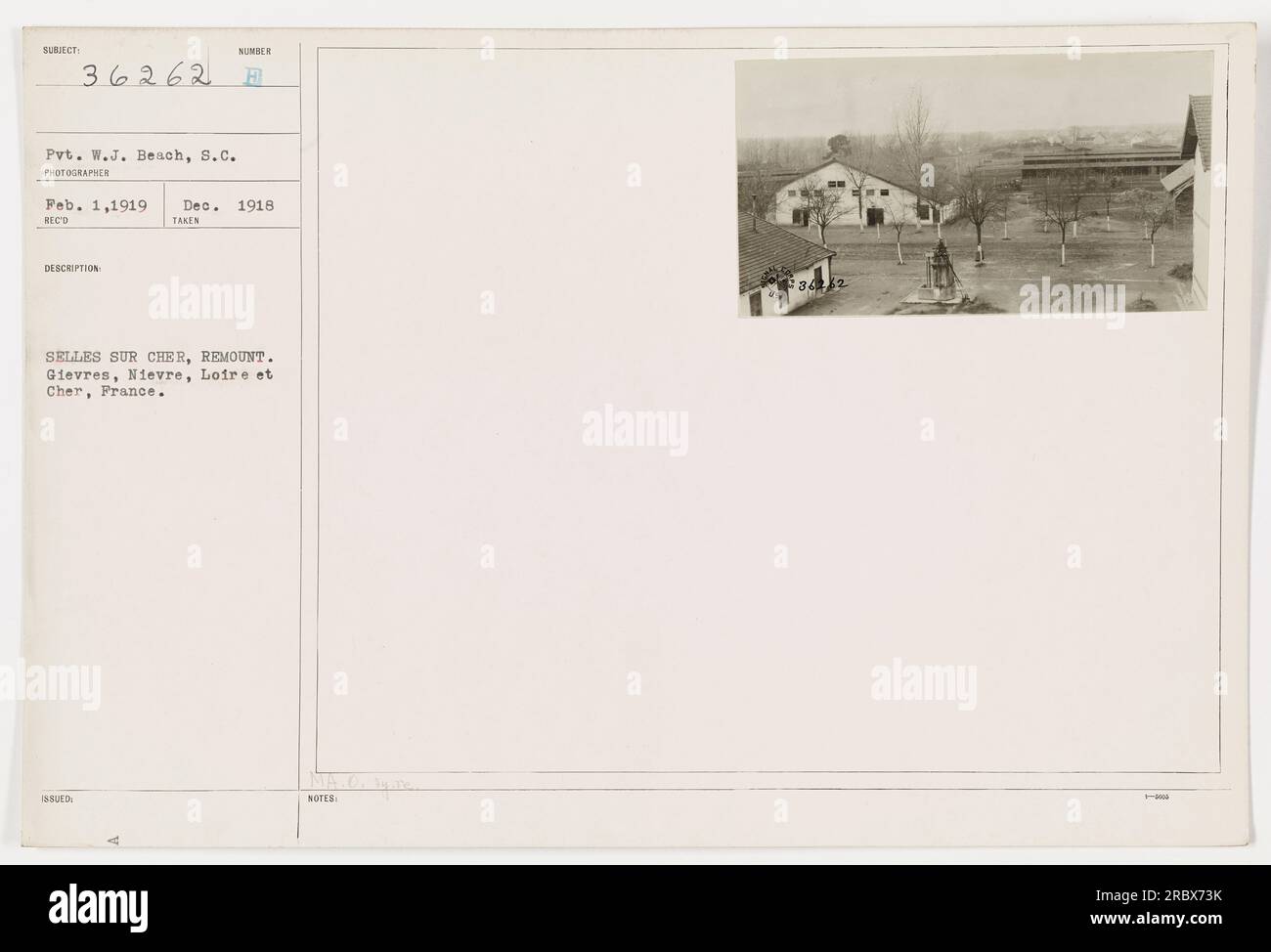 This image shows Pvt. W.J. Beach from the Signal Corps, taken in ...