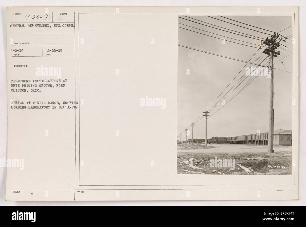 "Telephone installations at Erie Proving Grounds, Fort Clinton, Ohio ...