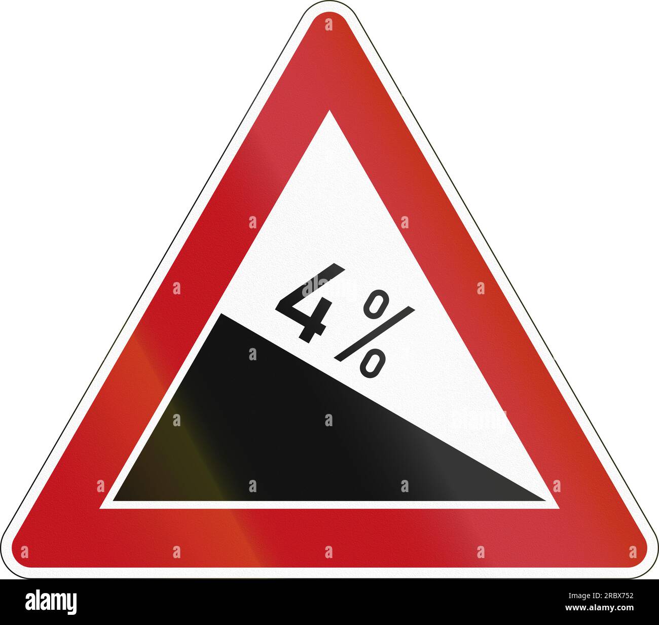 German warning sign about decline Stock Photo - Alamy